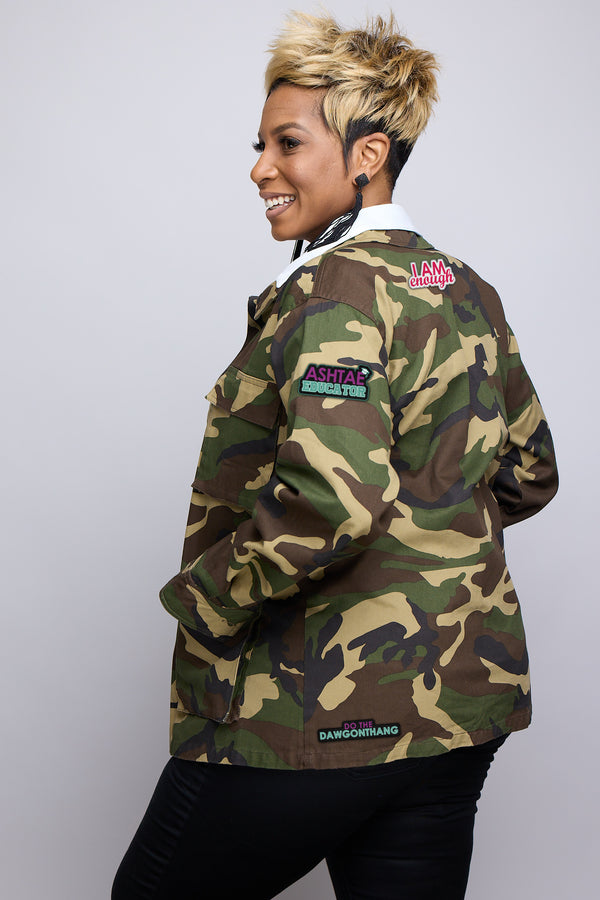 Ashtae Camo Jacket with All Ashtae Patches